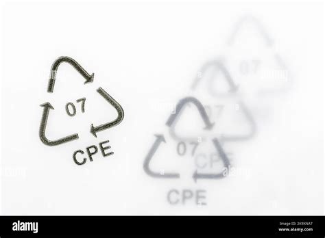 Gros Plan De 07 Codes Résine Plastique Code Didentification Résine 7