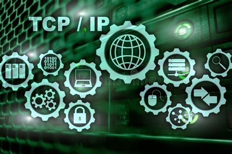 Trabalhos Em Rede Do Tcp Ip Protocolo De Controle De Transmissão Conceito Da Tecnologia Do