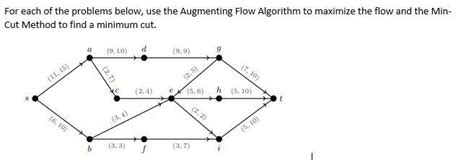 Solved For Each Of The Problems Below Use The Augmenting