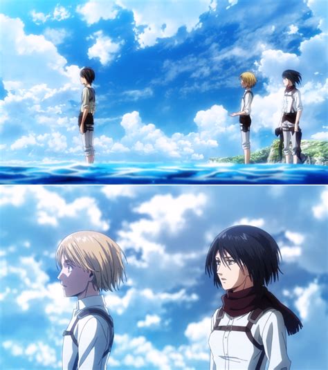 Eren Armin Mikasa