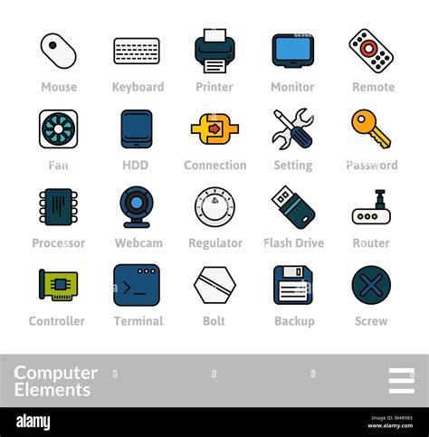 Outline Icons Thin Flat Design Modern Line Stroke Style Stock Vector Image And Art Alamy