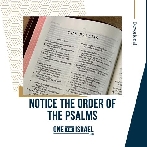 원포이스라엘 오늘의 묵상 시편의 순서를 주목하세요 주의 종의 언약을 미워하사 그의 관을 땅에