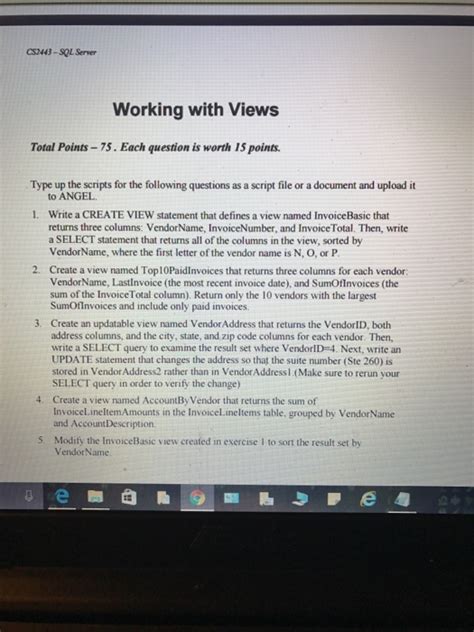 solved type up the scripts for the following questions as a
