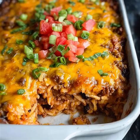 Cheesy Beef Burrito Casserole Recipe Love And Nibbles