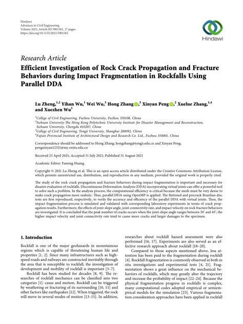 Pdf Efficient Investigation Of Rock Crack Propagation And Fracture Behaviors During Impact