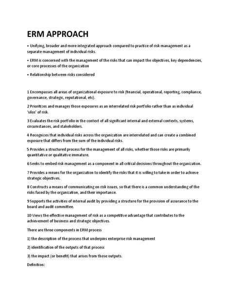 Erm And Erm Cube Pdf Enterprise Risk Management Shareholder Value