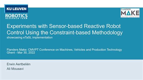 Experiments With Sensor Based Reactive Robot Control Using The