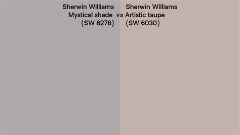 Sherwin Williams Mystical Shade Vs Artistic Taupe Side By Side Comparison