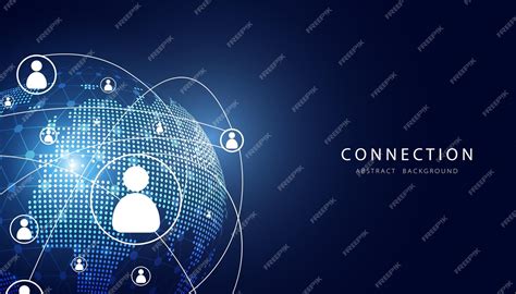 Premium Vector Abstract Connection World Technology Communication Borderless Internet 5g Internet