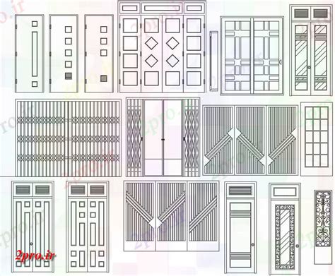 دانلود نقشه جزئیات طراحی در و پنجره کد38362