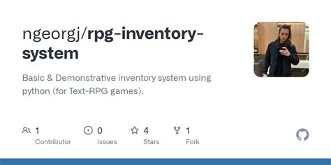GitHub Ngeorgj Rpg Inventory System Basic Demonstrative Inventory System Using Python For