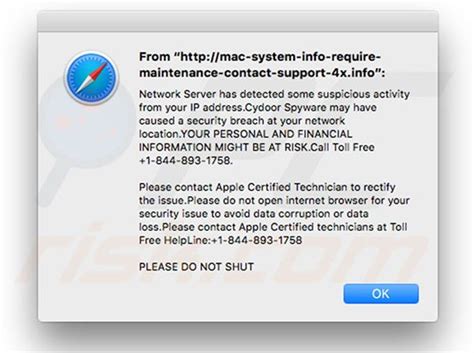 Mac Malware Warning Alert Scam Mac Removal Steps And Macos Cleanup Updated