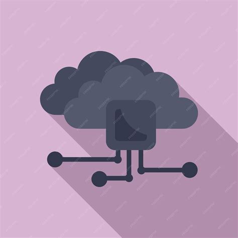 Premium Vector Ai Data Cloud Icon Flat Illustration Of Ai Data Cloud Vector Icon For Web Design