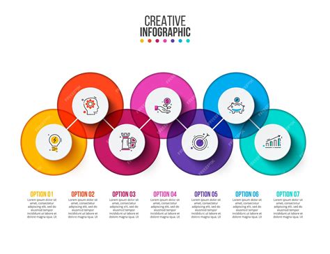 Premium Vector Seven Circles For Infographic Template