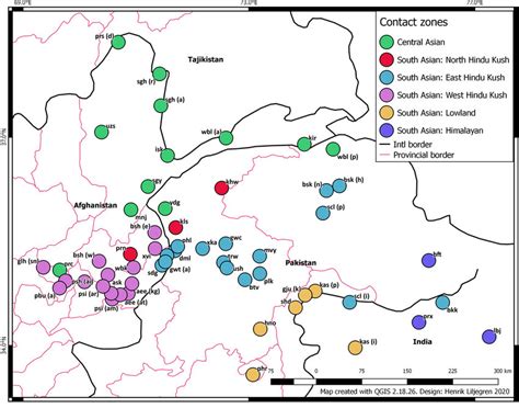 Micro Areascontact Zones In The Hindu Kush Based On 80 Binary