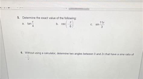 Solved Pre Calculus 30 Chapter 4 Assignment To Receive Full