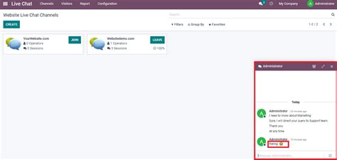 Overview Of Customer Rating And Operator Analysis In Odoo 15 Live Chat