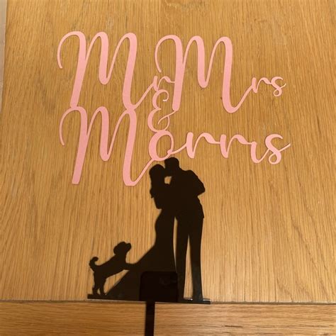 Cockapoo Wedding Cake Topper Silhouette Etsy