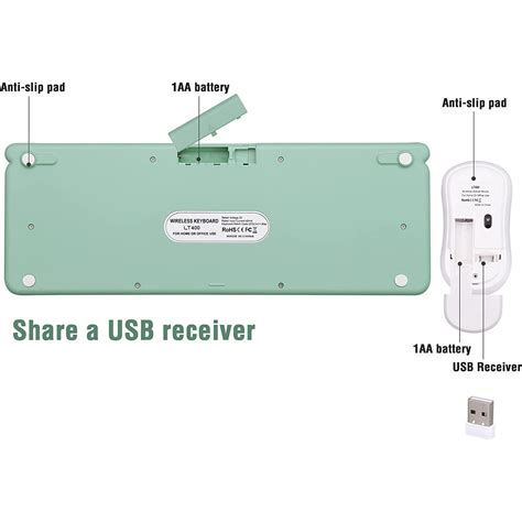 Racegt Wireless Keyboard And Mouse Combo Green
