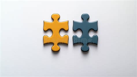 Puzzle Pieces On White Background Symbols Of Connection Teamwork And Problem Solving Stock