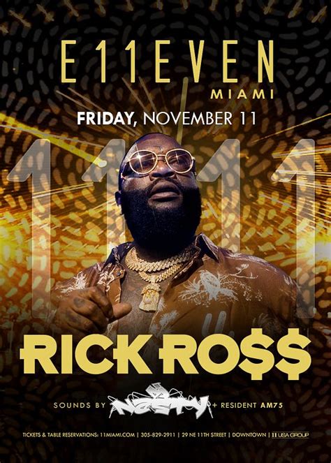 Rick Ross Tickets At E11even Miami In Miami By 11 Miami Tixr
