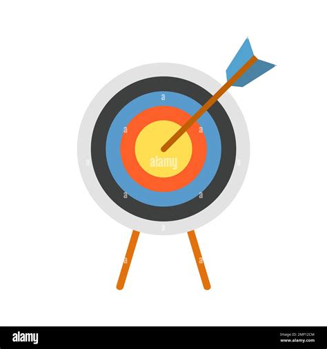 Archery Target Arrow Colorful Isolated Vector Icon Illustration Stock Vector Image And Art Alamy