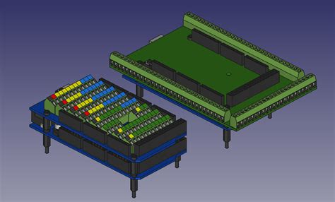 Arduino Mega 2560 螺丝端子扩展板 Step 模型图纸下载 懒石网