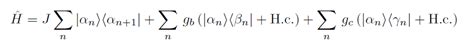 Dispersion Law For A Tight Binding Hamiltonian And Particle States At