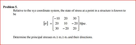 solved problem 5 relative to the xyz coordinate system the