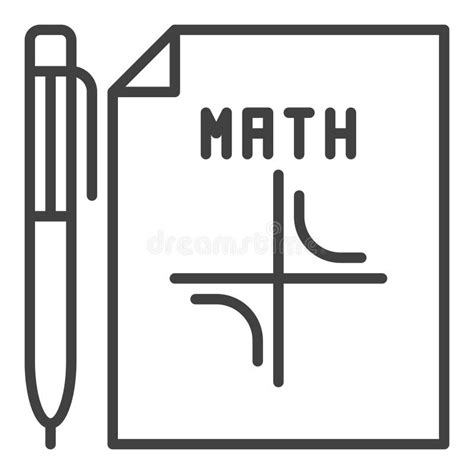 Maths Learning Vector Outline Circular Banner Math Round Illustration