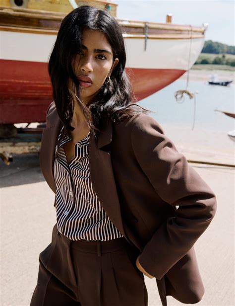 Chocolate Brown Double Breasted Relaxed Coat