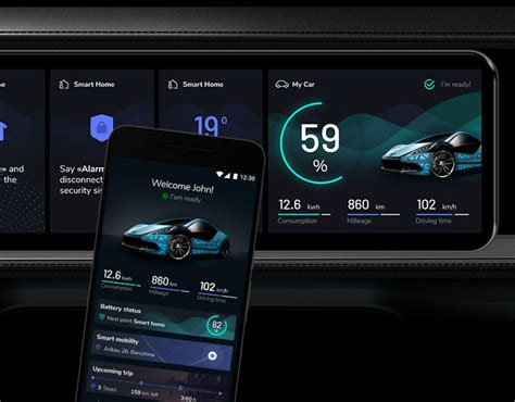 HMI Concept For EV UI UX Design 1 Images Behance