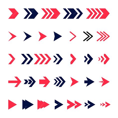Set Arrow Icons Vector Pointers Icons For Web Navigation Design