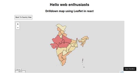 GaneshKathar React LeafLet Drilldown Map Codesandbox