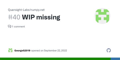 Wip Missing · Issue 40 · Quansight Labs · Github