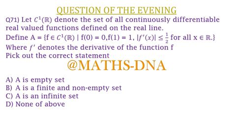 Question 71 Real Analysis Continuity Csir Net Slet Gate Iit Jam Nbhm Nbhm Phd