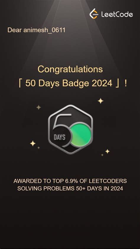 Animesh Jha On Linkedin Just Earned My First Leetcode Badge 🎉 The