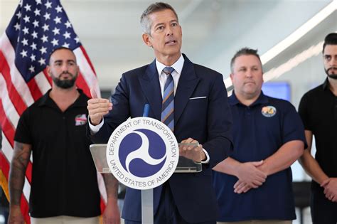 Transportation Secretary Holds Press Conference At Ohare International