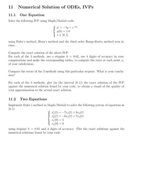 Matlab Code For Euler Method Within 4 Digit Accuracy