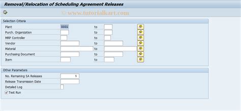ME83 SAP Tcode Remove Scheduling Agreement Releases