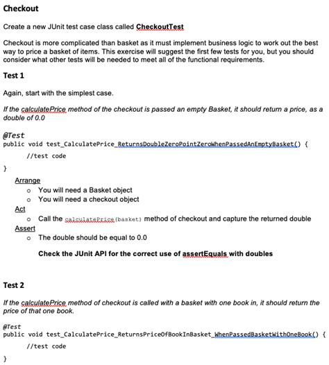 Solved Test Driven Development Junit This Exercise Will