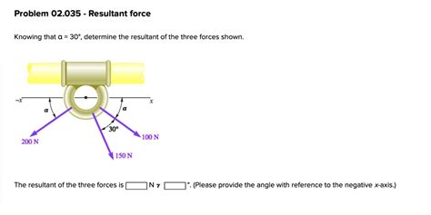 Problem 02035 Resultant Force Knowing That A3odetermine The Resultant Of The Three Forces Shown