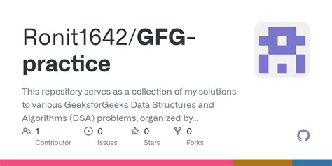 Github Ronit1642gfg Practice This Repository Serves As A Collection