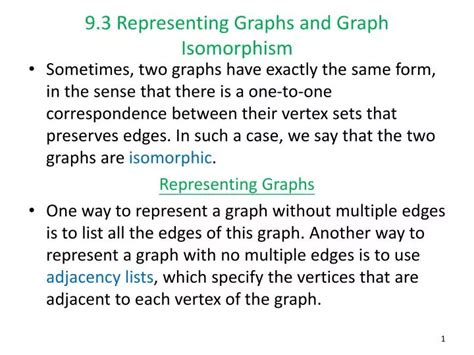 PPT 9 3 Representing Graphs And Graph Isomorphism PowerPoint Presentation ID 2527067