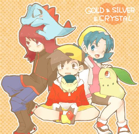 Ethan Silver Kris Cyndaquil Chikorita And 1 More Pokemon And 1