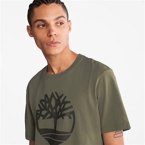 T Shirt A Maniche Corte Con Logo Ad Albero Kennebec River Da Uomo In Verde