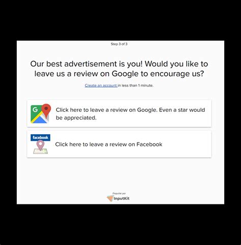 Review Generation Software Inputkit