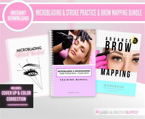 Microblading Manual Brow Mapping Guide Microblading Stroke Etsy