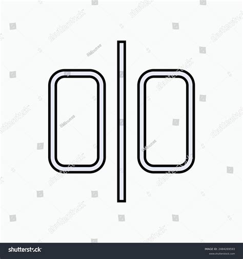 Horizontal Split Icon Sections Units Symbol Royalty Free Stock Vector 2484269593 Avopix Com