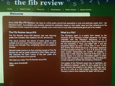 I Have Three New Fibonacci Poems Published Today 30th October My Brain Haemorrhage